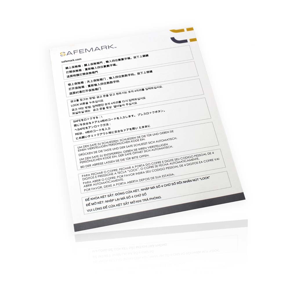 Multi-Language Info Card - Safemark